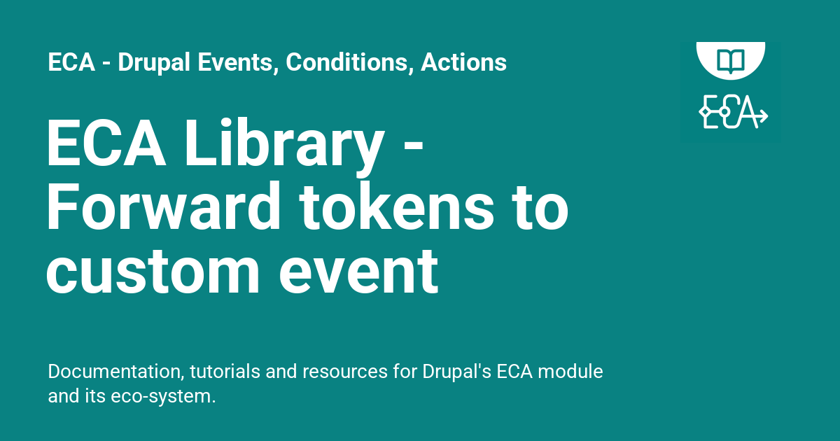 Eca Library Forward Tokens To Custom Event Eca Drupal Events Conditions Actions
